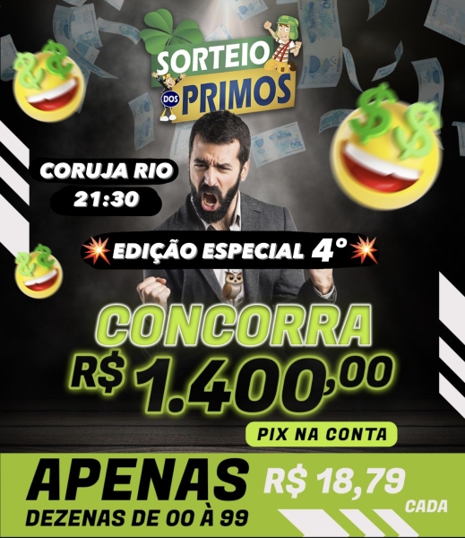 1400,00 NA DEZENA PREMIADA :: O Sorteio dos Primos